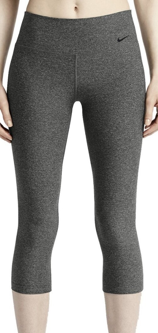 Nike Women's Gray Dri Fit Logo Legend Athletic Crop L… - Gem