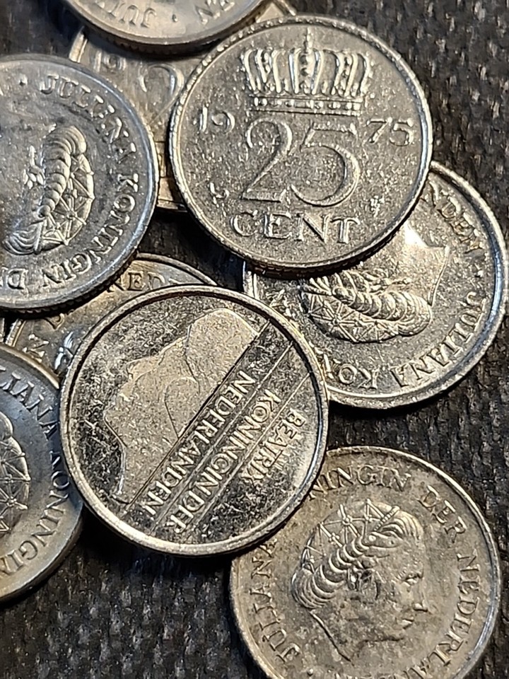 Old NETHERLANDS COINS-25 C- Excellent Pure Nickel Coins - Free Shipping ...