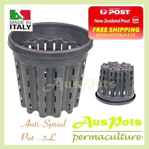 3L Anti-Spiral Garden Pots x 5pcs Eliminates Root Circling, Strong ...