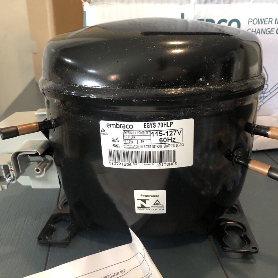 New! Embraco / GE Compressor Kit EGYS70HLP WR87X20798 | eBay
