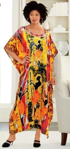 OSFM Ashro Ethnic Afrcan American Pride Jabari Long Caftan Dress | eBay