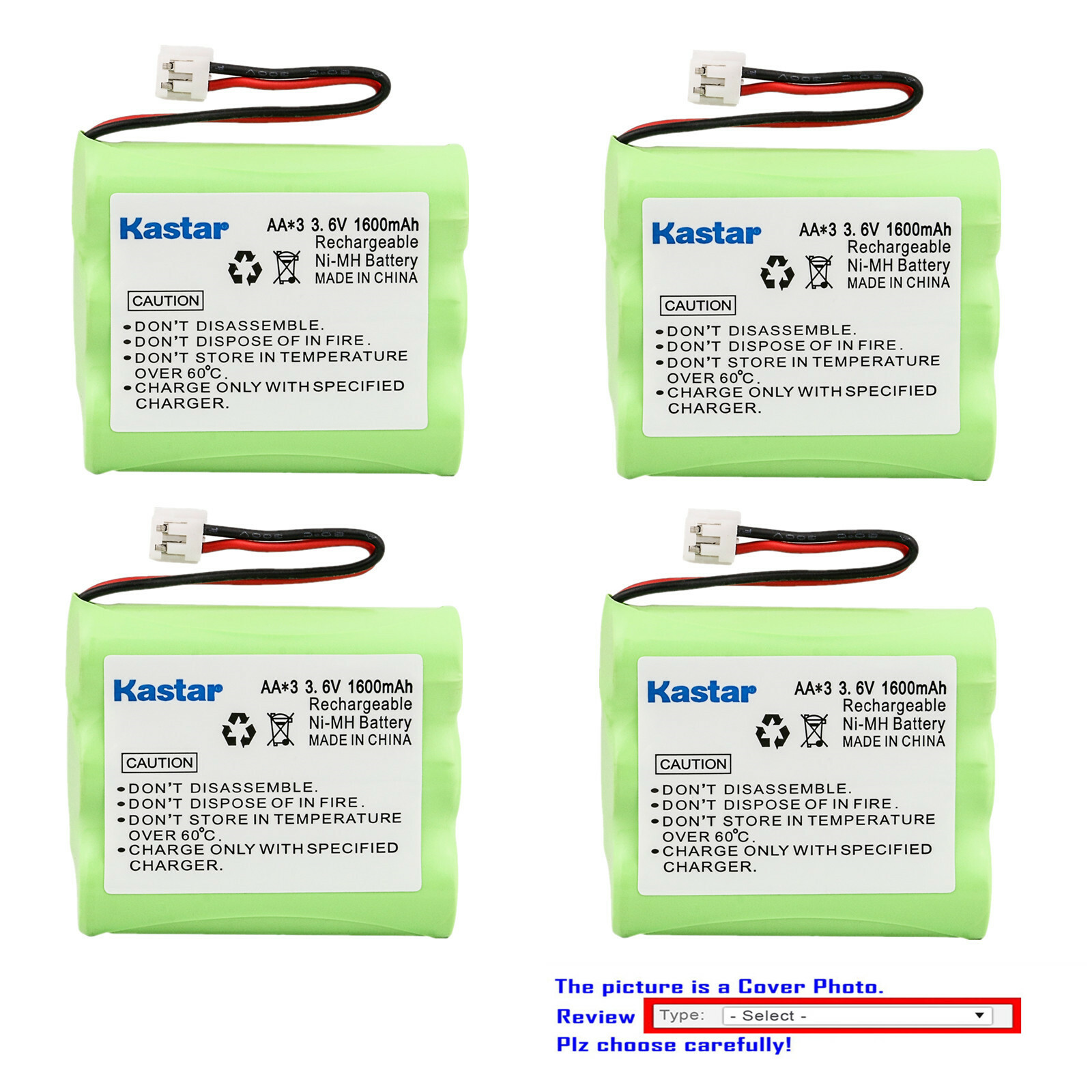 Kastar Cordless Battery Replace for RCA 26943 26971 26976 26980 26981 ...