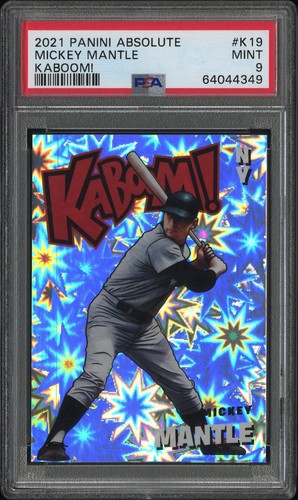2021 Panini Absolute Mickey Mantle Kaboom! PSA 9 Mint Case Hit HOF ...