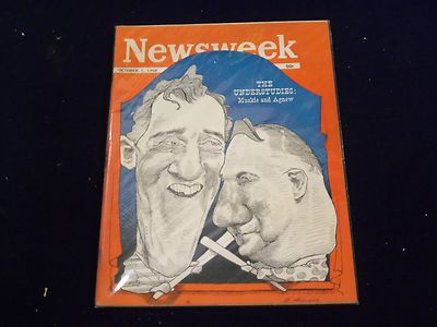1968 OCT 7 NEWSWEEK MAGAZINE - MUSKIE AND AGNEW - BEAUTIFUL FRONT COVER ...