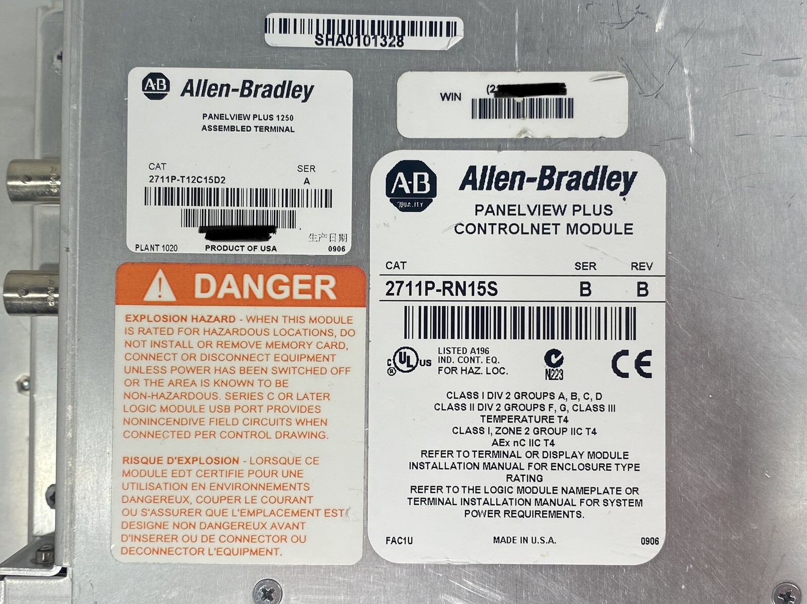 Allen-Bradley PanelView 1250 Plus Touch Screen Digitizer Cover for sale ...