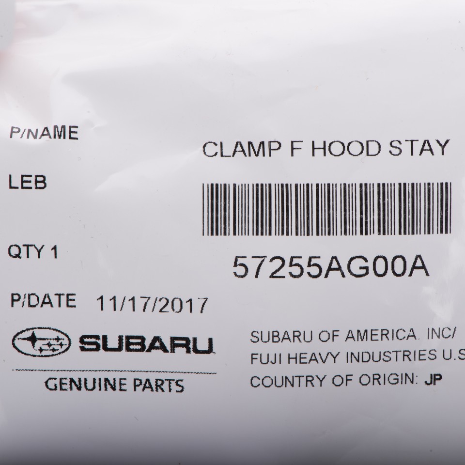 OEM Subaru Impreza Legacy Outback Front Hood Rod Clamp Clip Bracket ...