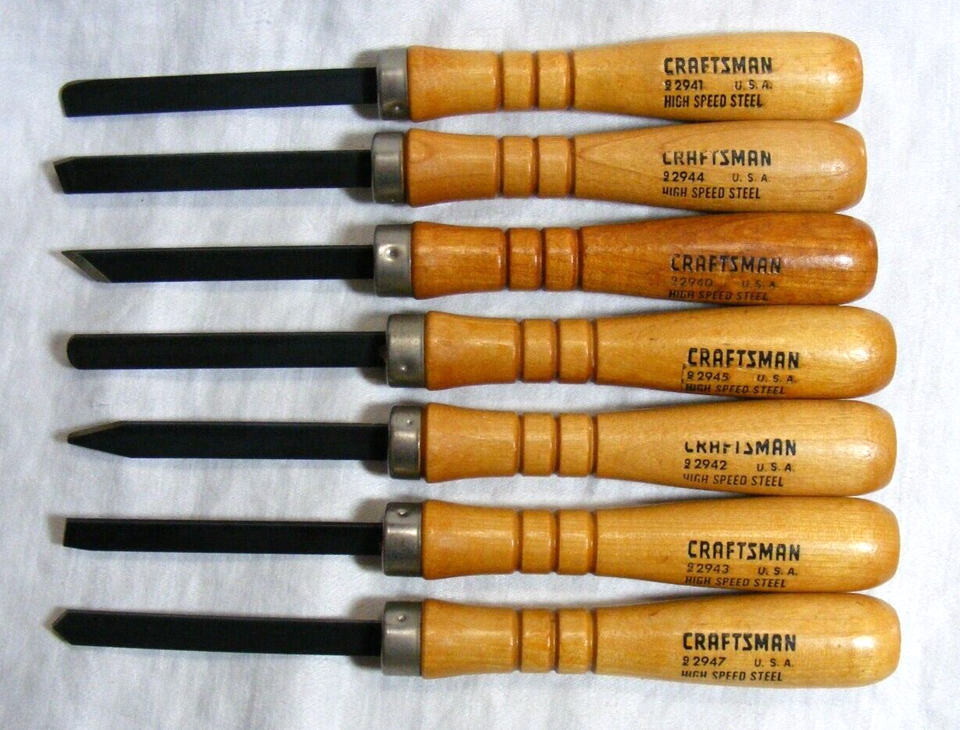 Vintage Lot of 7 Craftsman High Speed Steel Wood Chisels #2940-45 ...