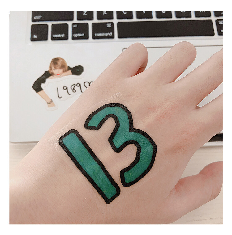 New Taylor Swift number 13 sticker disposable tattoo stickers | eBay ...