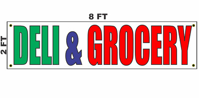 DELI & GROCERY Banner Sign 2x8 | eBay