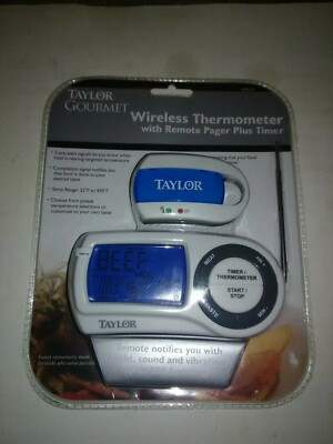TAYLOR Wireless Thermometer with Remote Pager Plus Timer | eBay