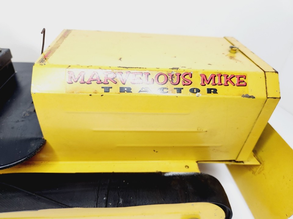 Vintage Saunders Marvelous Mike Tractor Bulldozer Pressed Steel 1950's ...