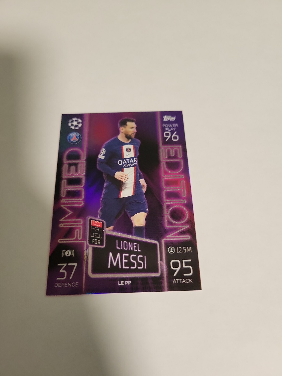 Lionel Messi Soccer Card Limited Edition Neon Purple Topps | eBay