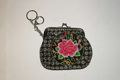 Coin Purse Mexican from Michoacan Rose Multi Color 4 x 5 Inches ...