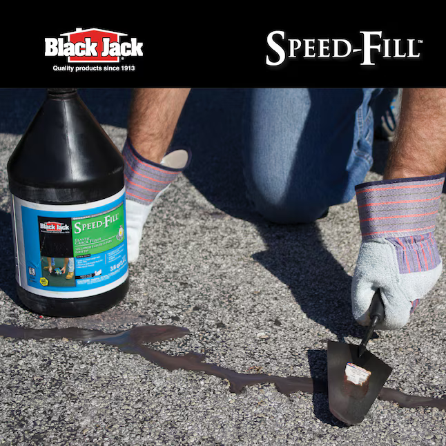 Black Jack Speed-Fill Gloss Black Polymer Rubberized Asphalt Crack ...