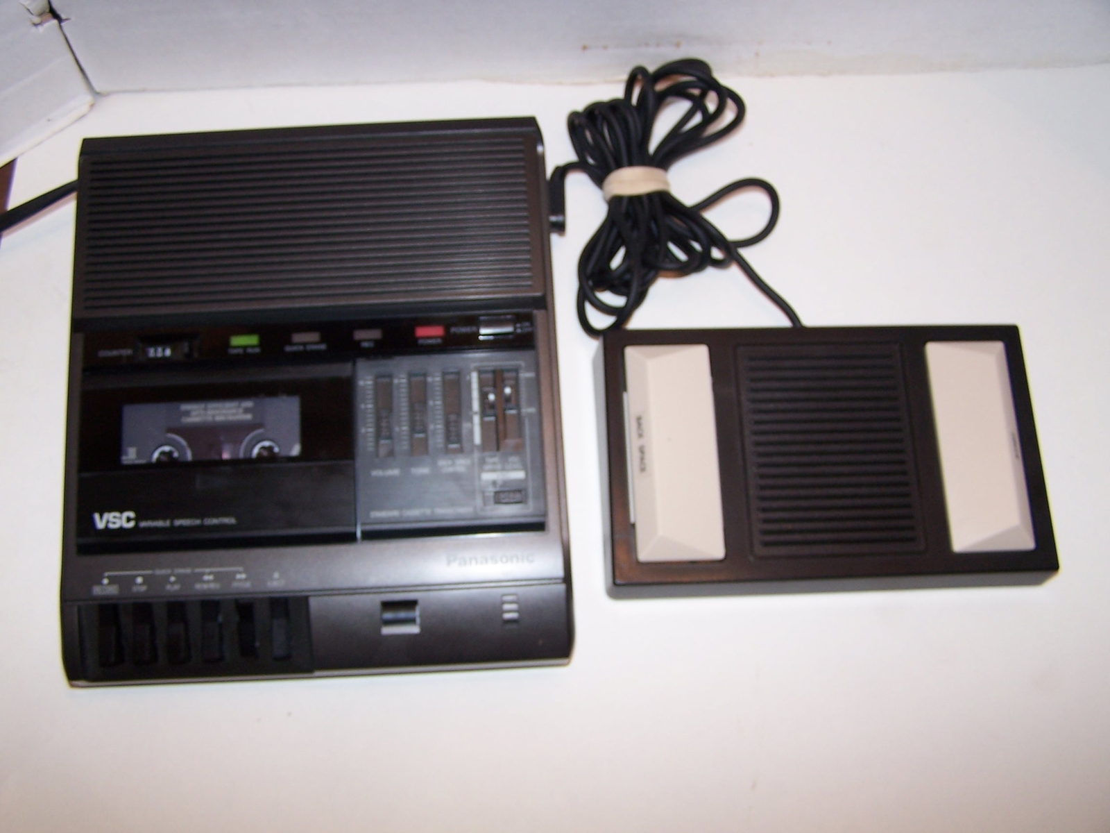 PANASONIC CASSETTE TRANSCRIBER VSC RECORDER RR-830 FOOT PEDAL RP-2692 ...