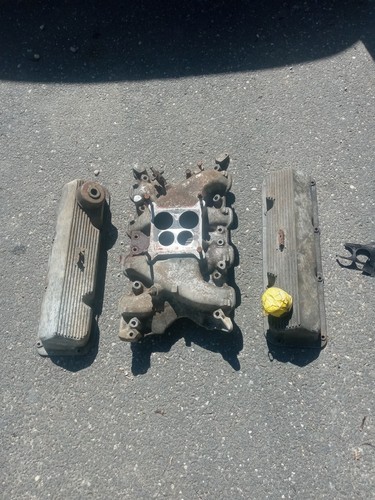 1971 Boss 351 Aluminum Intake and Finned Valve Covers | eBay