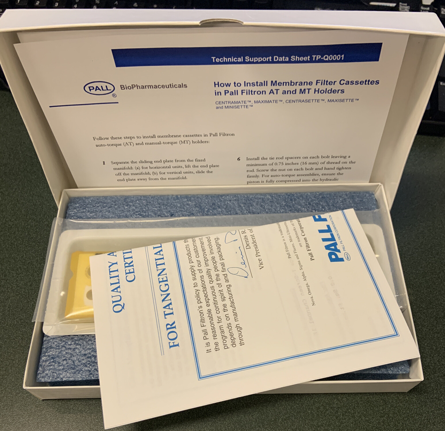 Pall Filtron 1K Centramate Cassette, 0.2 Sq.Ft., OMEGA Membrane, CAT ...