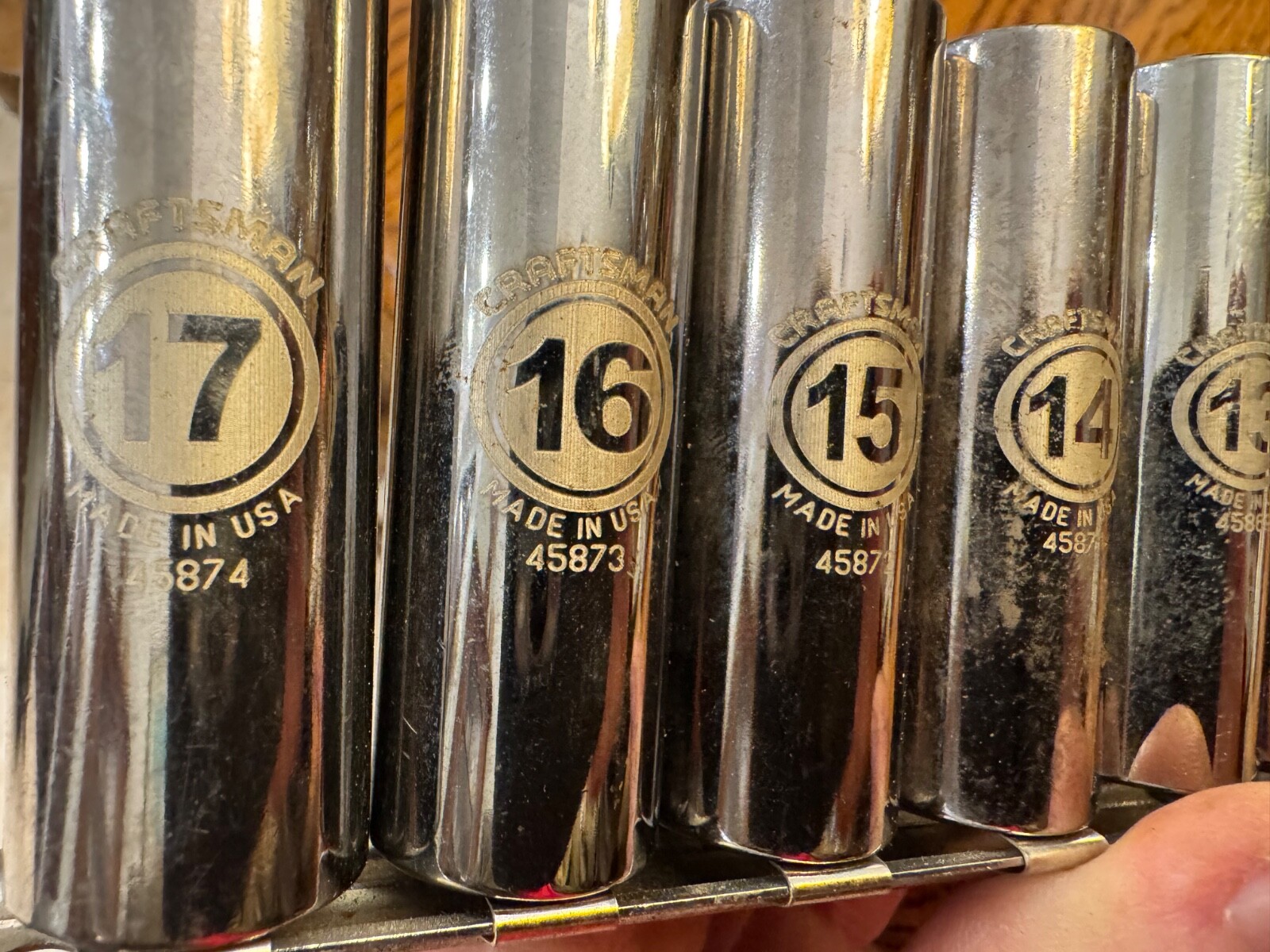 Craftsman USA Vintage ROUND Easy Read Metric Socket 8 Pc Set 10mm-17mm ...