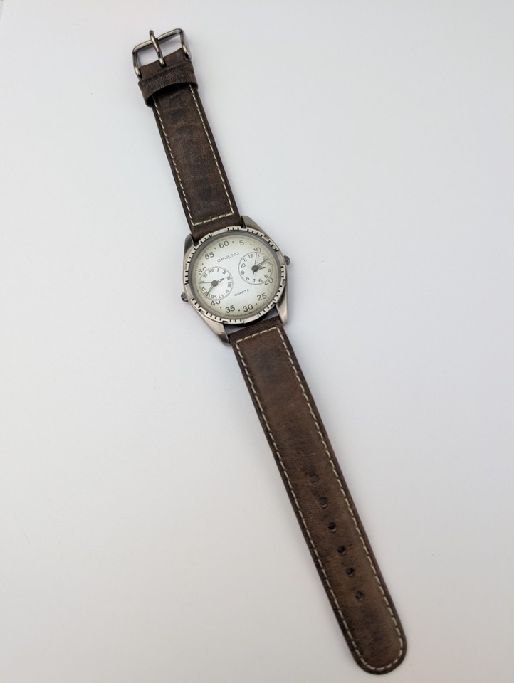 UNTESTED NOS Vtg Mens Watch Dejuno Nostalgia Trench Watch WWI Style AS ...