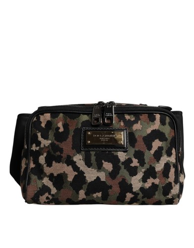 Dolce & Gabbana Multicolor Leopard DG Logo Belt Waist Fanny Pack Men's ...