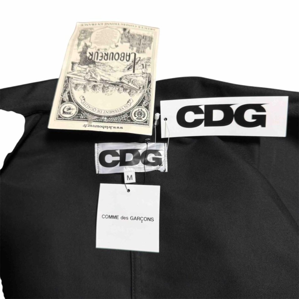 CDG Comme des Garçons Black Work Coat M Size Logo Print | eBay