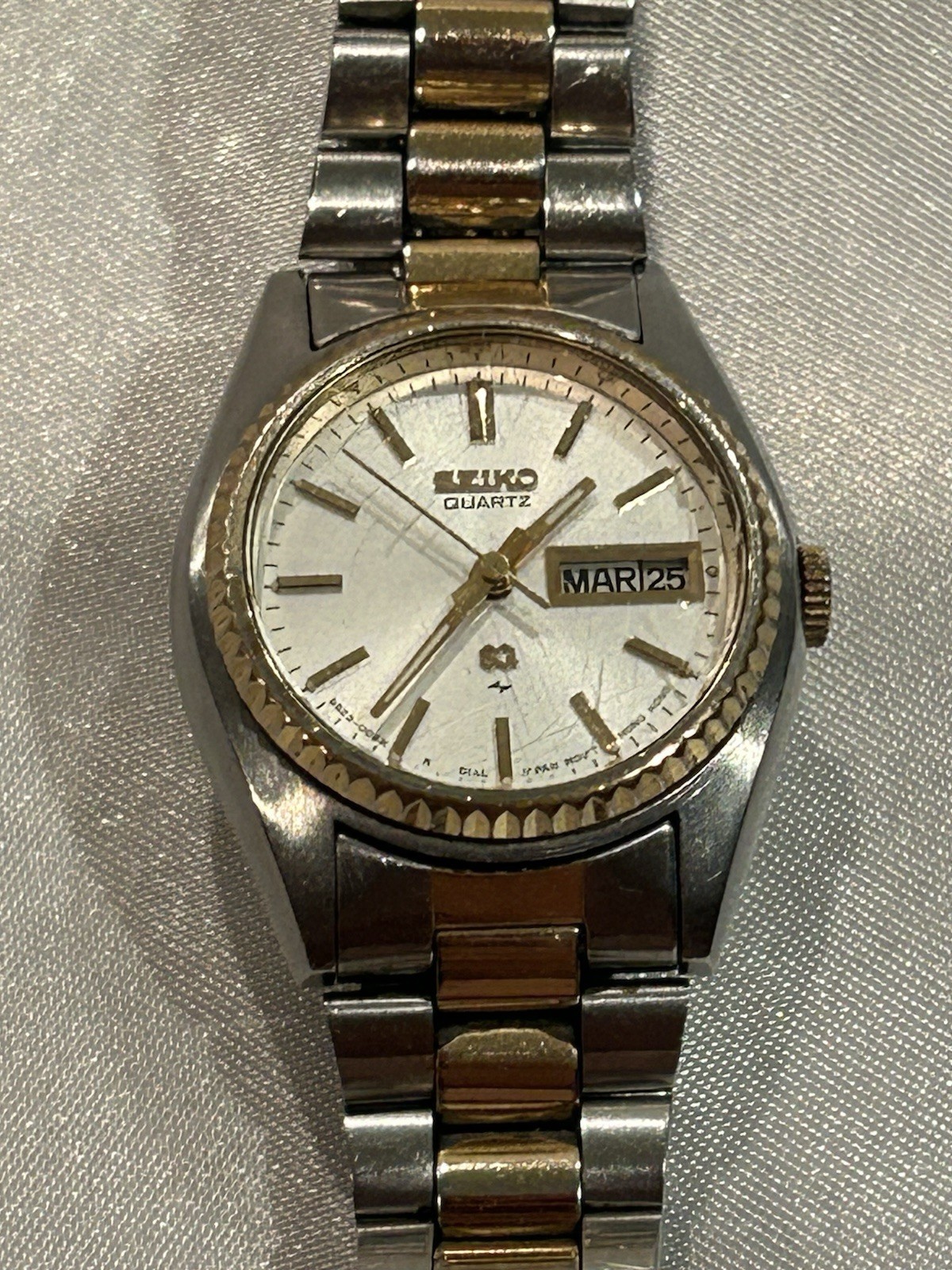 Seiko Two Tone Day Date Ladies 25 mm Watch 8523-0059 … - Gem