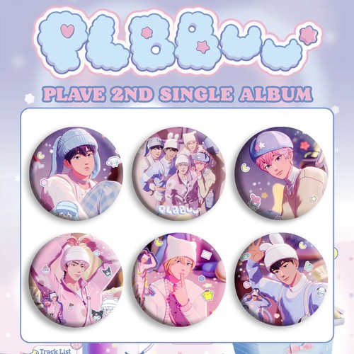 Kpop PLAVE 2nd Single Album PLBBUU Cute Chest Pins Round Badge | eBay ...
