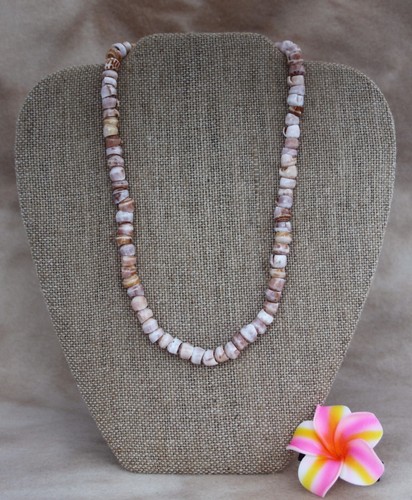 Pink Puka Shell Necklace for Men & Women, 8-10mm | eBay