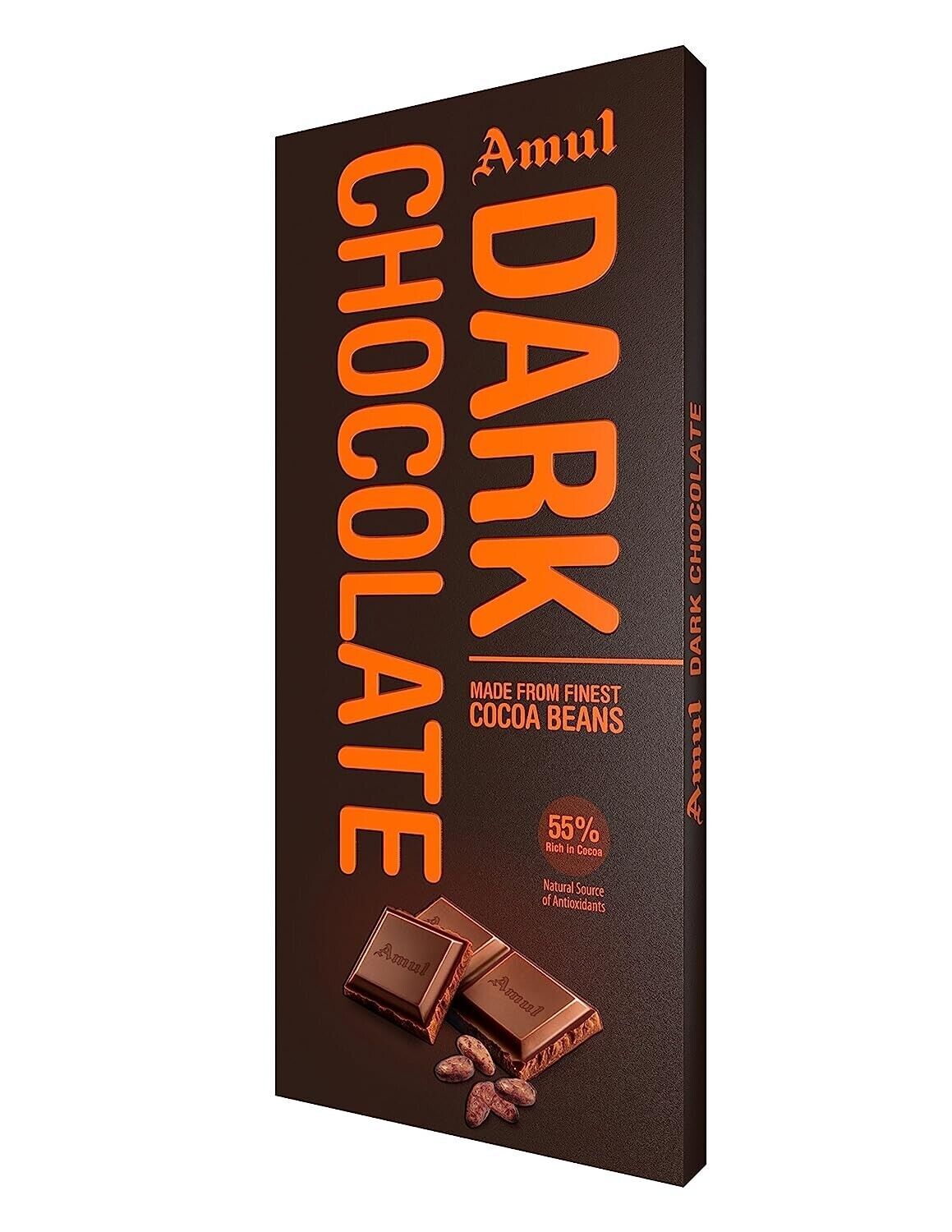 Amul Dark Chocolate: Assorted Pack of 55%,75% and 90% Rich in Cocoa | eBay