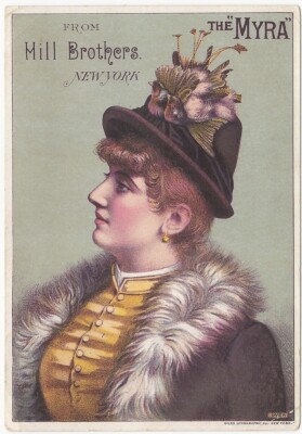 Women Fashion Hat Millinery Fall-Winter 1885 Original Large Victorian ...