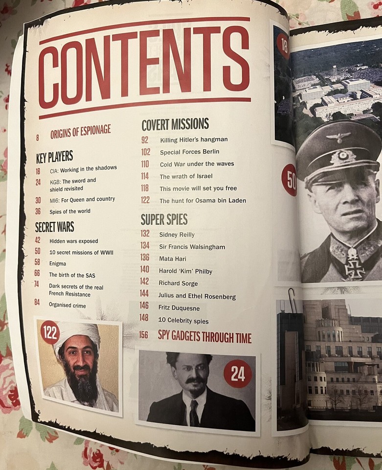 Spies & Secret Wars Magazine Espionage CIA KGB SAS M16 | eBay UK