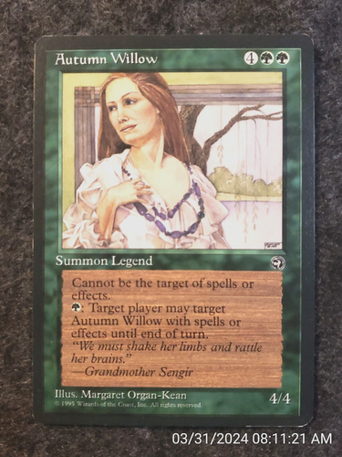 Autumn Willow Homelands NM Green Rare MAGIC THE GATHERING MTG CARD ...