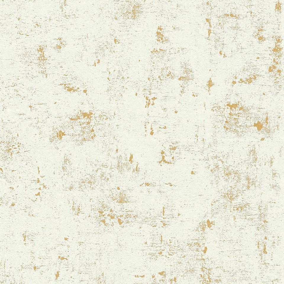 AS Creation Gold & White 230775 Wallpaper Metallic Stone Concrete ...