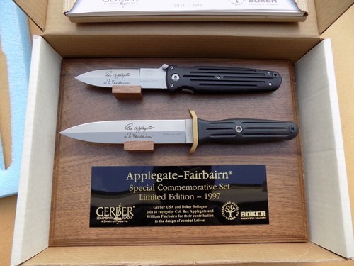 Vintage Gerber & Boker Applegate Fairbairn 1997 Commemorative Knife Set | eBay