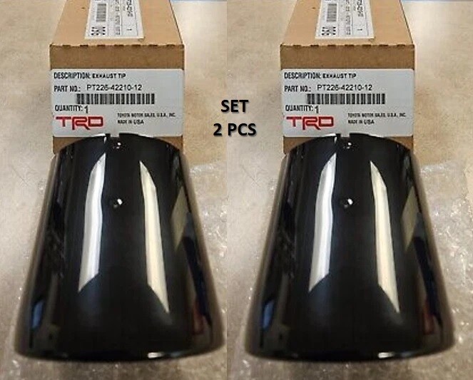 Rav4 19-25 TRD Black Chrome FINISH Exhaust Tail Pipe Tip OEM Genuine ...