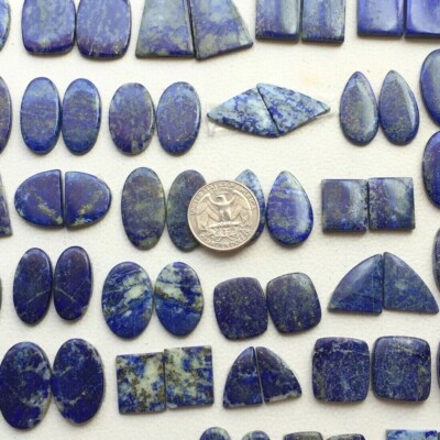 50 Pairs 325gm 100 % Natural Wholesale Lot Lapis Mix Size Jewelry ...