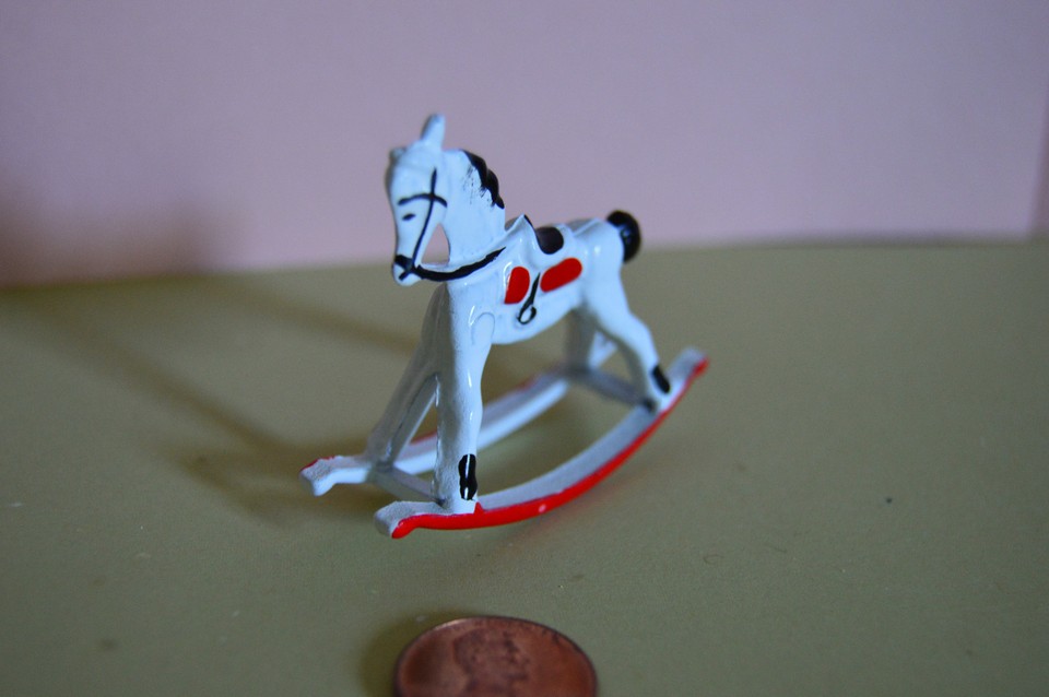 Miniature Rocking Horse, Metal in 1:12 doll scale | eBay
