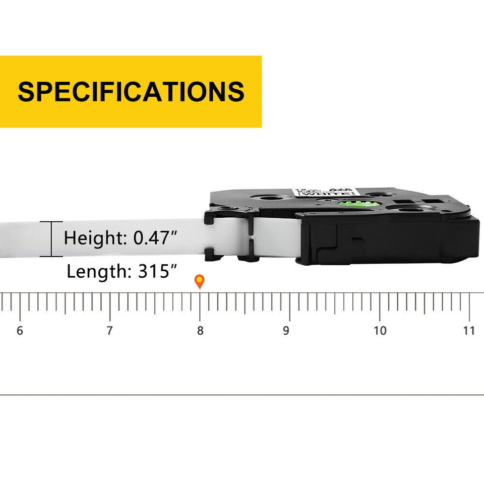 5X Compatible Label Tape for Brother P-Touch PT-H110 PT-E105 TZe-231 ...