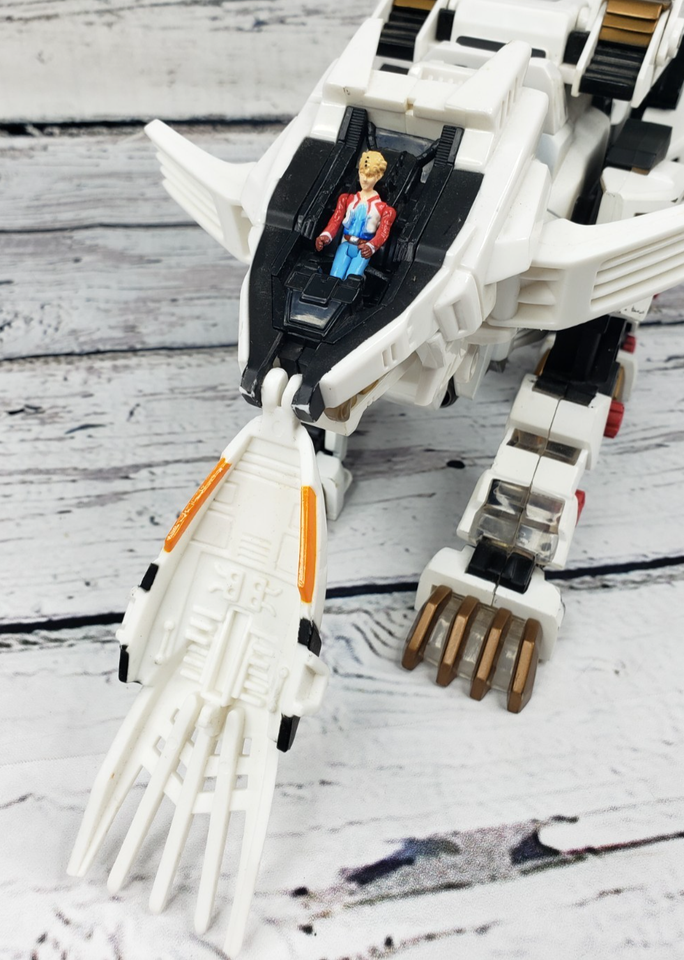 ZOIDS: LIGER ZERO Electronic White Lion Tomy Hasbro 2002 Tested & Works ...