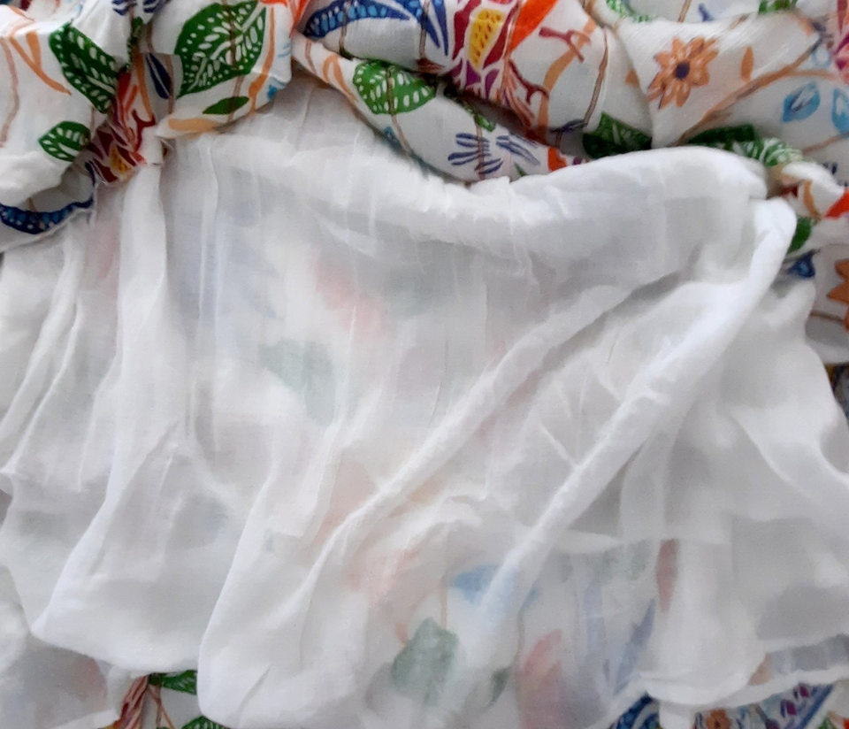 Me 2 Magic Tassels Gold Stripe Floral Print Boho Maxi Tiered Dress Size ...