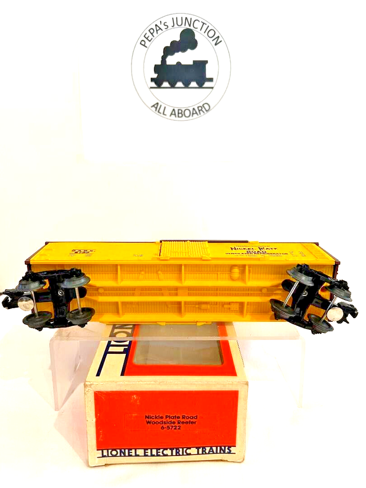 LIONEL6-5722 #1 NICKEL PLATE RD. WOODSIDED REEFER BOX CAR BLT-84 -NMOB ...