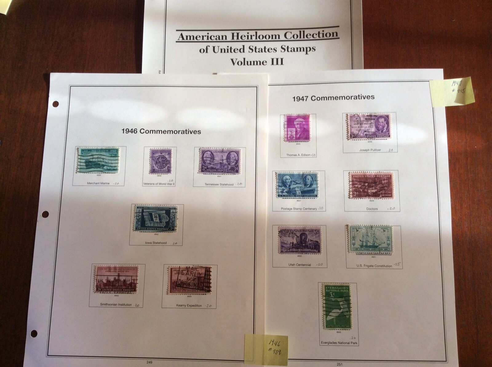 US Stamp Year Sets 1940 To 1949. 10 Complete Sets. See Description ...
