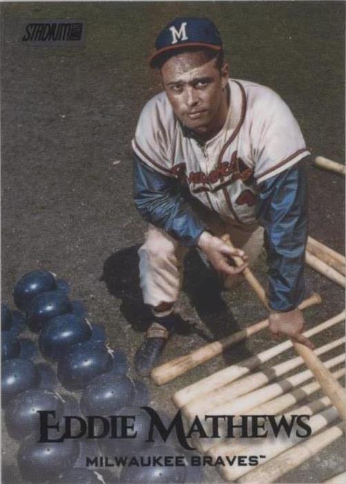 2019 Topps Stadium Club - Eddie Mathews #90 Black Foil for sale online ...
