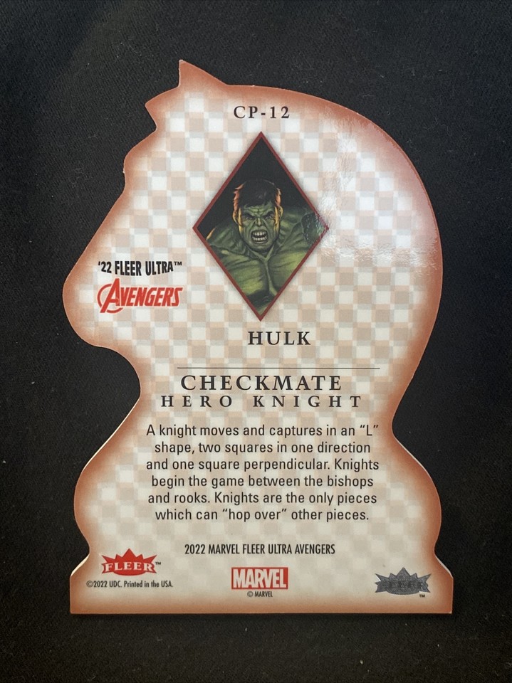 2022 Marvel Fleer Ultra Avengers Checkmate Hero Knight CP-12 Hulk | eBay