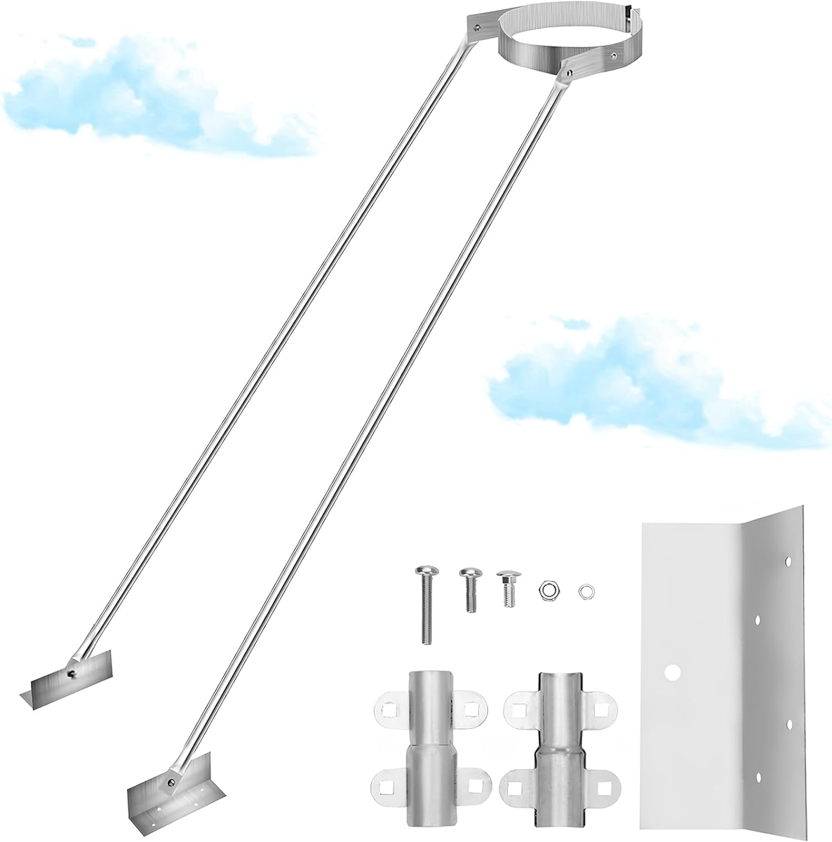 Chimney Pipe Roof Support DuraTech Reduced Clearance Support Box 6"