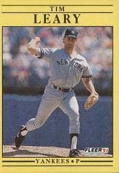 1991 Fleer New York Yankees Baseball Card #670 Tim Leary | eBay