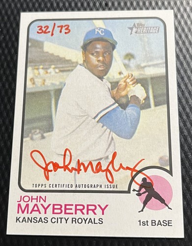2023 John Mayberry Royals 32/73 Topps Heritage Red Ink On-Card Autograph #ROA-JM | eBay