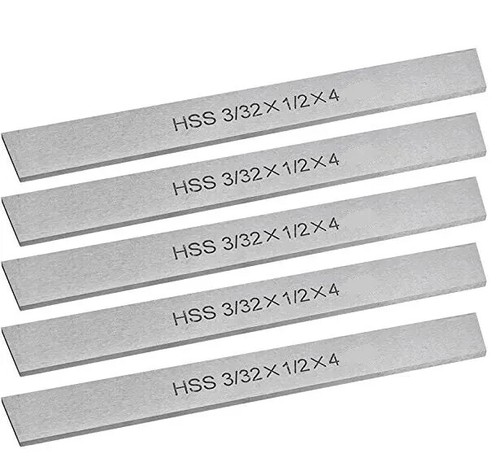 5x Cut Off Blade (3/32" x1/2" x 4") M2 Grade HSS Hardened & Ground ...