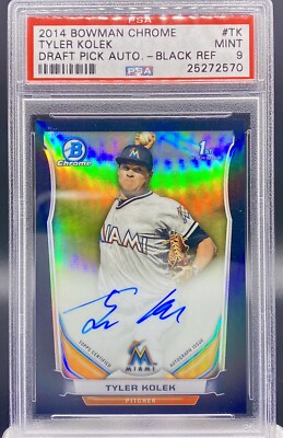 /35 SSP TYLER KOLEK 2014 Bowman Chrome Draft 1st Autograph BLACK ...