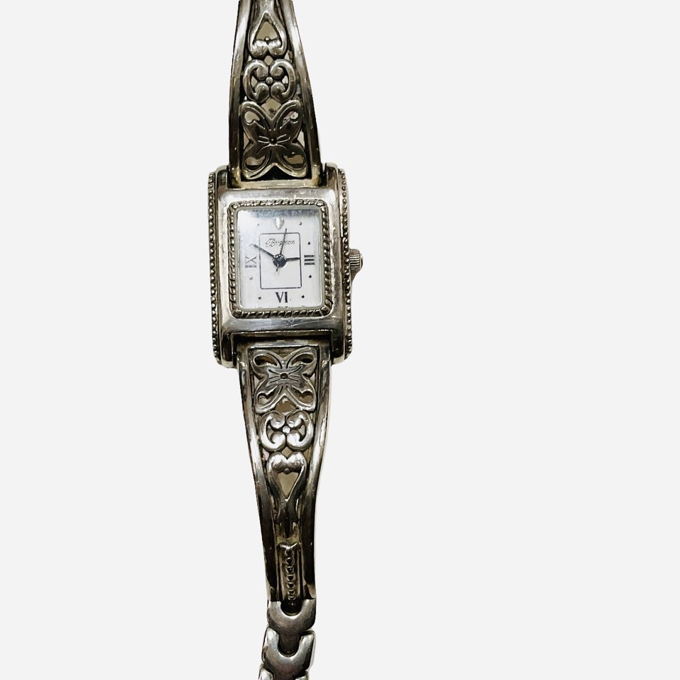 Brighton Hamilton Watch Silver Plated Butterfly Filigree Bracelet ...